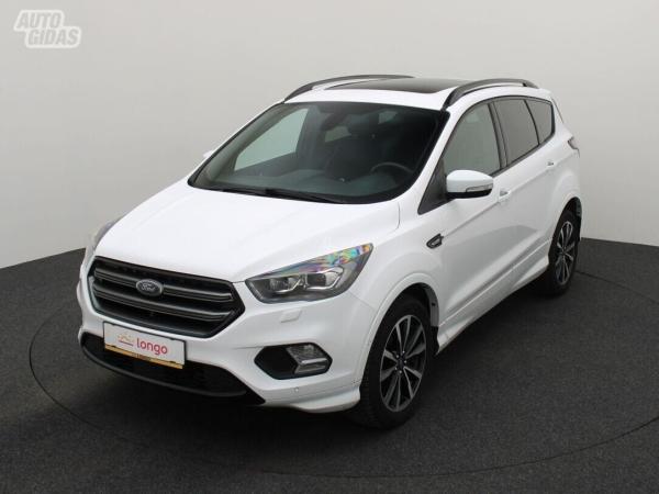 White Ford Kuga 2018 in Vilnius, with an engine capacity of 1.50 L and mileage of 164 thousand km for 12799 €, photo 1 on AUTOMOTO.COM.LV