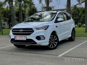 White Ford Kuga 2018 in Cesis, with an engine capacity of 2.00 L and mileage of 259 thousand km for 11500 €, photo 4 on AUTOMOTO.COM.LV
