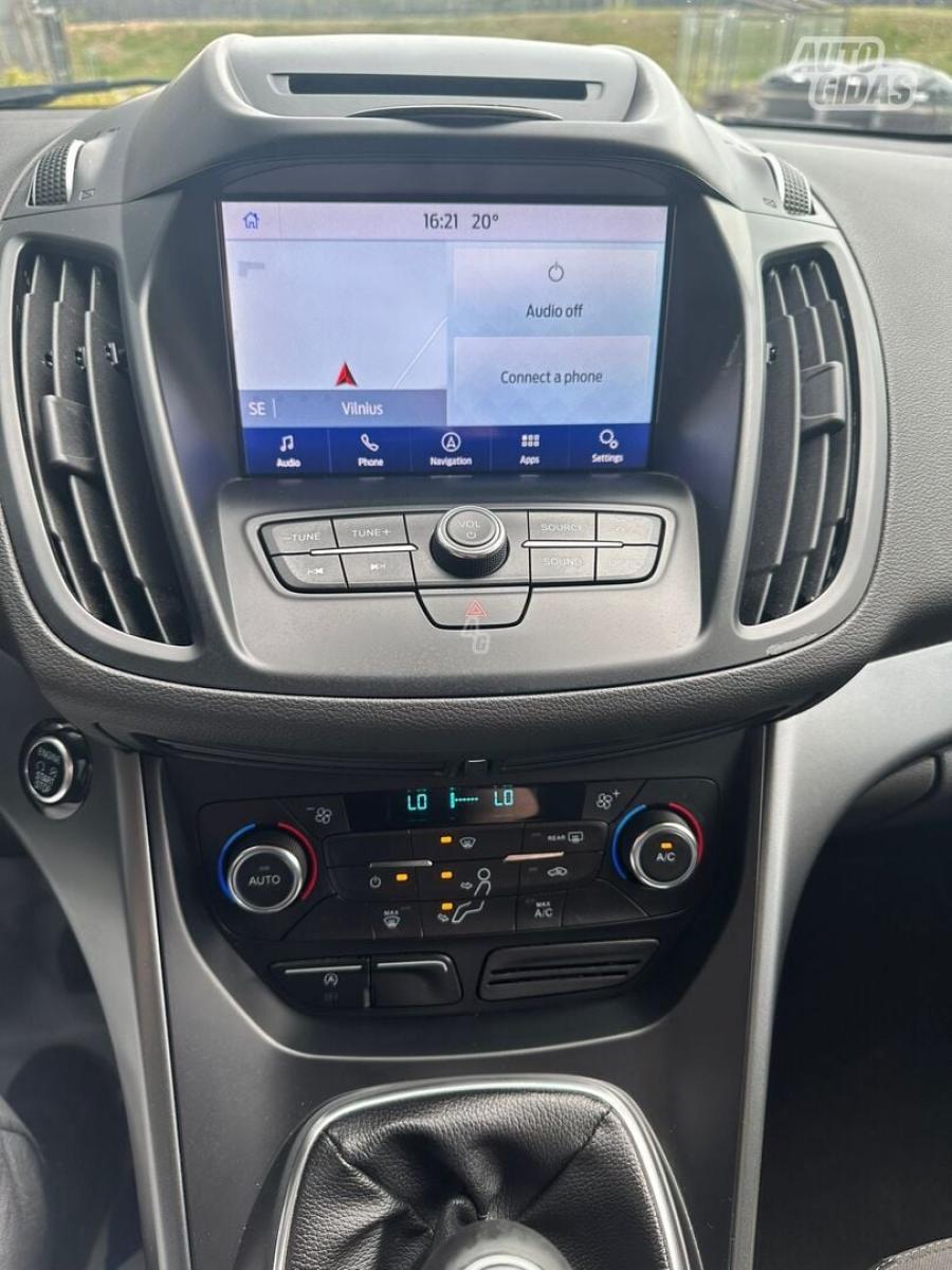 White Ford Kuga 2019 in Vilnius, with an engine capacity of 1.50 L and mileage of 72 thousand km for 11950 €, photo 16 on AUTOMOTO.COM.LV