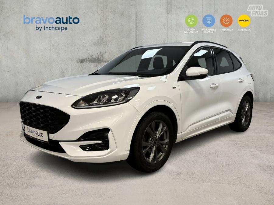 White Ford Kuga 2020 in Vilnius, with an engine capacity of 1.50 L and mileage of 144 thousand km for 14991 €, photo 1 on AUTOMOTO.COM.LV