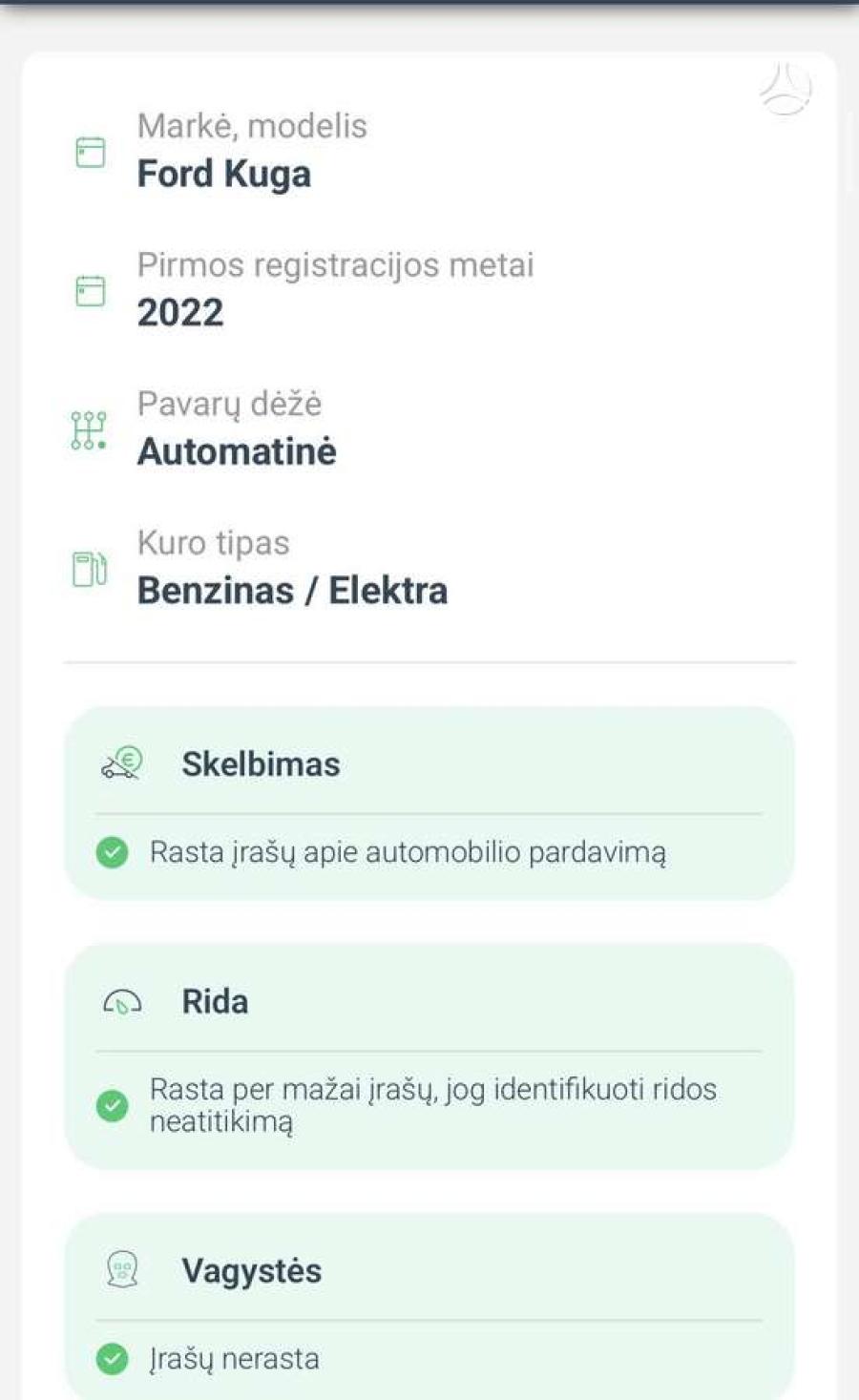 Белый Форд Куга 2022 в Мариямполе, объемом двигателя 2.49 л и пробегом 190 тыс. км за 16900 €, фото 37 на AUTOMOTO.COM.LV