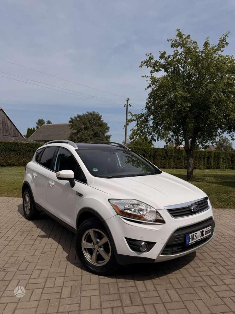 White Ford Kuga 2009 in Rokiskis, with an engine capacity of 2.00 L and mileage of 311 thousand km for 4200 €, photo 10 on AUTOMOTO.COM.LV
