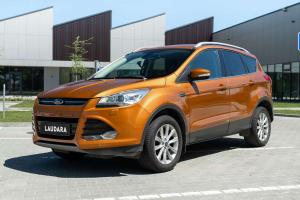 Yellow Ford Kuga 2015 in Vilnius, with an engine capacity of 2.00 L and mileage of 200 thousand km for 6890 €, photo  on AUTOMOTO.COM.LV