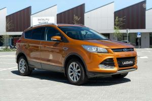 Yellow Ford Kuga 2015 in Vilnius, with an engine capacity of 2.00 L and mileage of 200 thousand km for 6890 €, photo 9 on AUTOMOTO.COM.LV