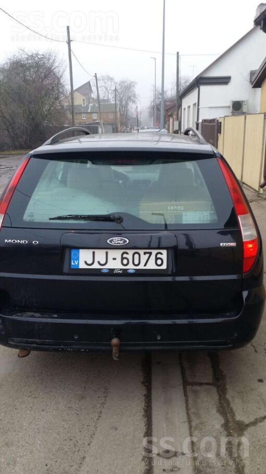 Black Ford Mondeo 2002 in Liepaja, with an engine capacity of 2.00 L and mileage of 300 thousand km for 500 €, photo 6 on AUTOMOTO.COM.LV