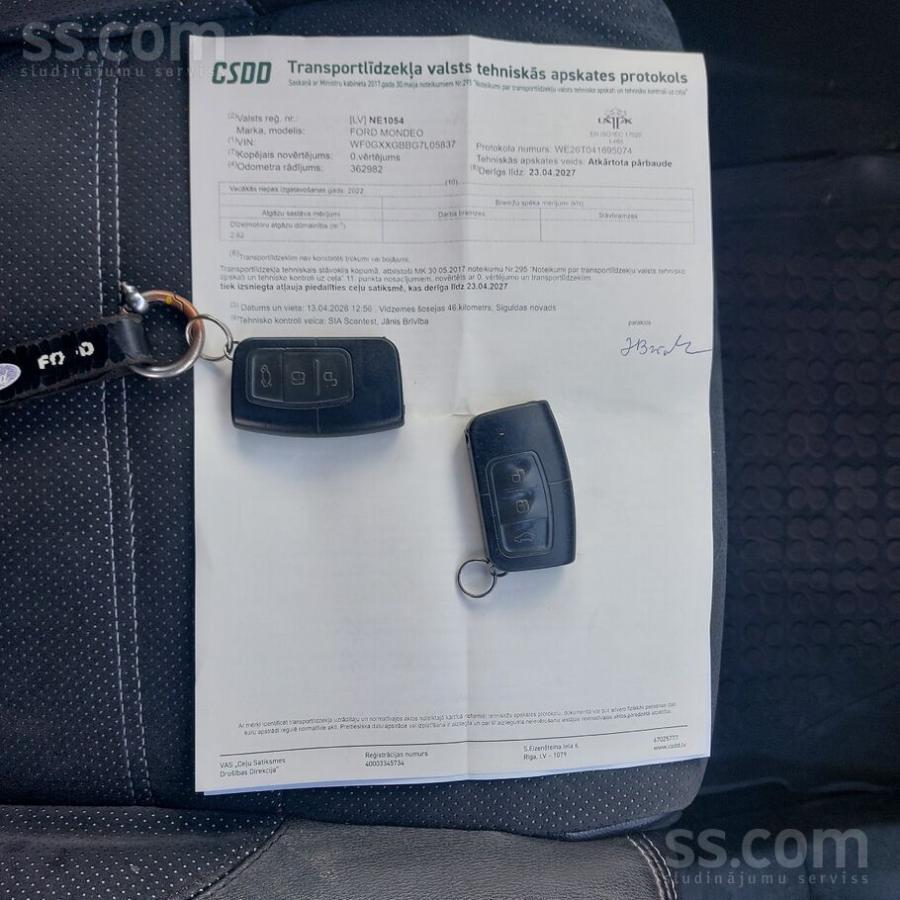 Melns Ford Mondeo 2007 Rīga, ar dzinēja tilpumu 2.00 L un nobraukumu 368 tūkst. km par 1150 €, foto 13 vietnē AUTOMOTO.COM.LV