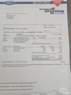 Zaļš Ford Mondeo 2013 Telšiai, ar dzinēja tilpumu 2.00 L un nobraukumu 522 tūkst. km par 3600 €, foto 24 vietnē AUTOMOTO.COM.LV