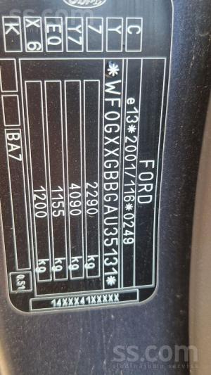Pelēks Ford Mondeo 2010 Rīga, ar dzinēja tilpumu 2.00 L un nobraukumu 0 tūkst. km par 930 €, foto 12 vietnē AUTOMOTO.COM.LV