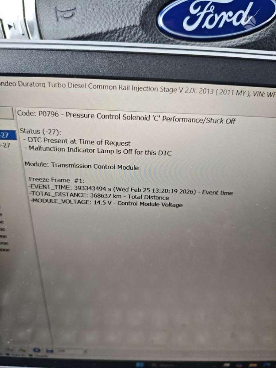 Grey Ford Mondeo 2013 in Kaisiadorys, with an engine capacity of 2.00 L and mileage of 368 thousand km for 1300 €, photo 7 on AUTOMOTO.COM.LV