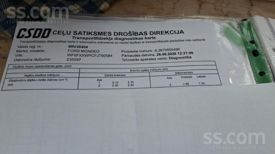 Серый Форд Мондео 2018 в Елгава, объемом двигателя 1.50 л и пробегом 236 тыс. км за 7800 €, фото 24 на AUTOMOTO.COM.LV