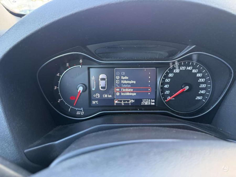 Red Ford Mondeo 2013 in Marijampole, with an engine capacity of 1.56 L and mileage of 274 thousand km for 1750 €, photo 12 on AUTOMOTO.COM.LV