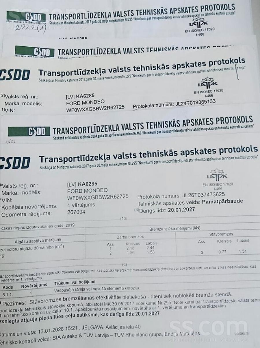Форд Мондео 2002 в Елгава, объемом двигателя 2.00 л и пробегом 268 тыс. км за 1500 €, фото 8 на AUTOMOTO.COM.LV