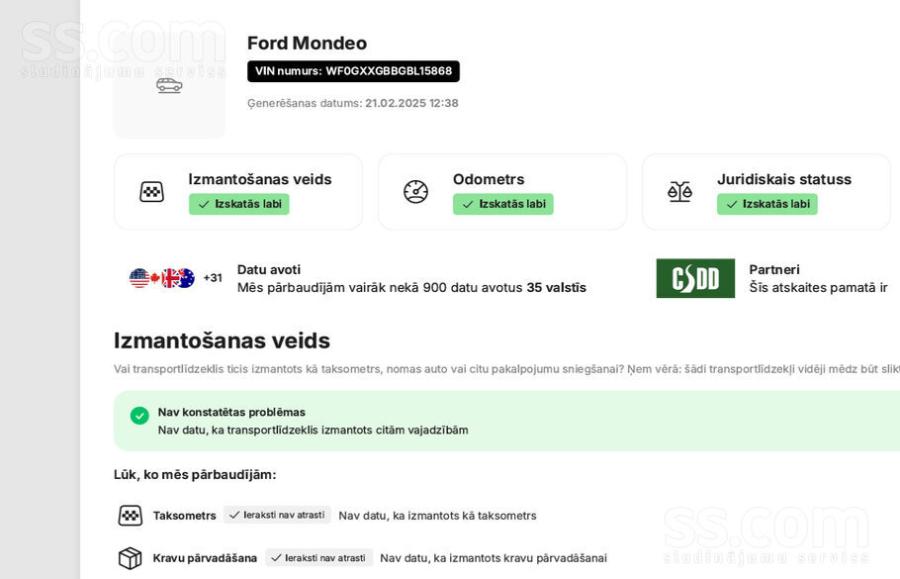 Форд Мондео 2012 в Рига, объемом двигателя 1.60 л и пробегом 370 тыс. км за 3750 €, фото 19 на AUTOMOTO.COM.LV