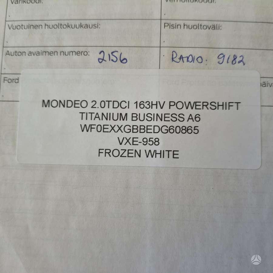 White Ford Mondeo 2013 in Kaunas, with an engine capacity of 2.00 L and mileage of 224 thousand km for 2900 €, photo 4 on AUTOMOTO.COM.LV