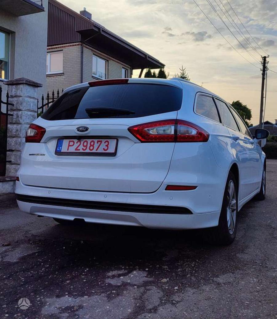 White Ford Mondeo 2015 in Marijampole, with an engine capacity of 2.00 L and mileage of 261 thousand km for 6800 €, photo 8 on AUTOMOTO.COM.LV
