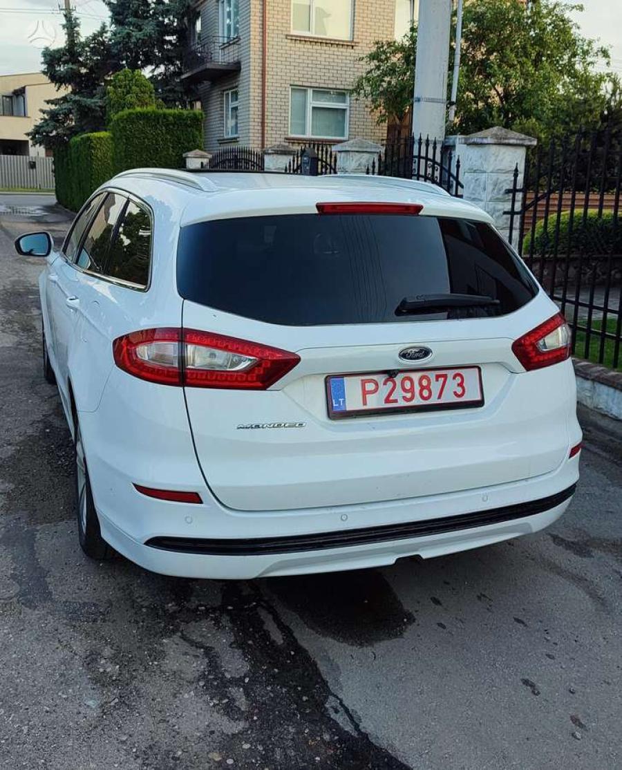 White Ford Mondeo 2015 in Marijampole, with an engine capacity of 2.00 L and mileage of 261 thousand km for 6800 €, photo 11 on AUTOMOTO.COM.LV