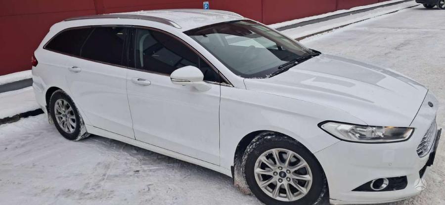 White Ford Mondeo 2016 in Kaunas, with an engine capacity of 1.56 L and mileage of 229 thousand km for 5450 €, photo 5 on AUTOMOTO.COM.LV