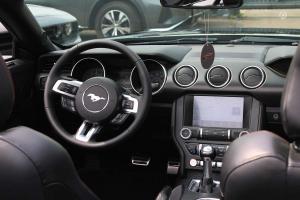 Black Ford Mustang 2019 in Vilnius, with an engine capacity of 5.00 L and mileage of 130 thousand km for 28999 €, photo 17 on AUTOMOTO.COM.LV