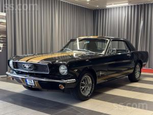 Black Ford Mustang 1966 in Riga, with an engine capacity of 4.70 L and mileage of 56 thousand km for 45000 €, photo  on AUTOMOTO.COM.LV