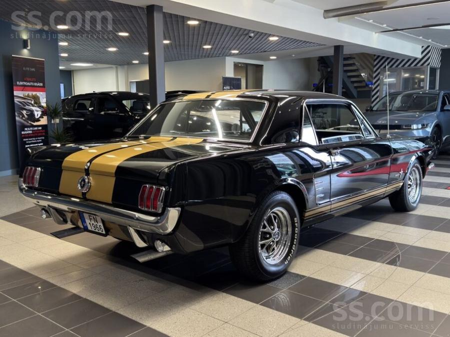 Black Ford Mustang 1966 in Riga, with an engine capacity of 4.70 L and mileage of 56 thousand km for 45000 €, photo 5 on AUTOMOTO.COM.LV