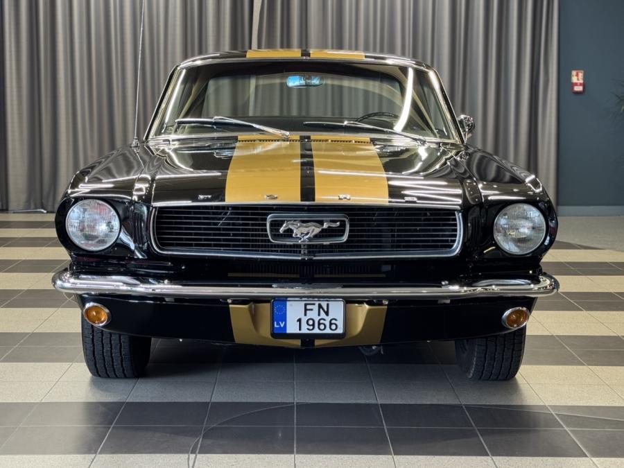 Black Ford Mustang 1966 in Riga, with an engine capacity of 4.70 L and mileage of 56 thousand km for 45000 €, photo 1 on AUTOMOTO.COM.LV