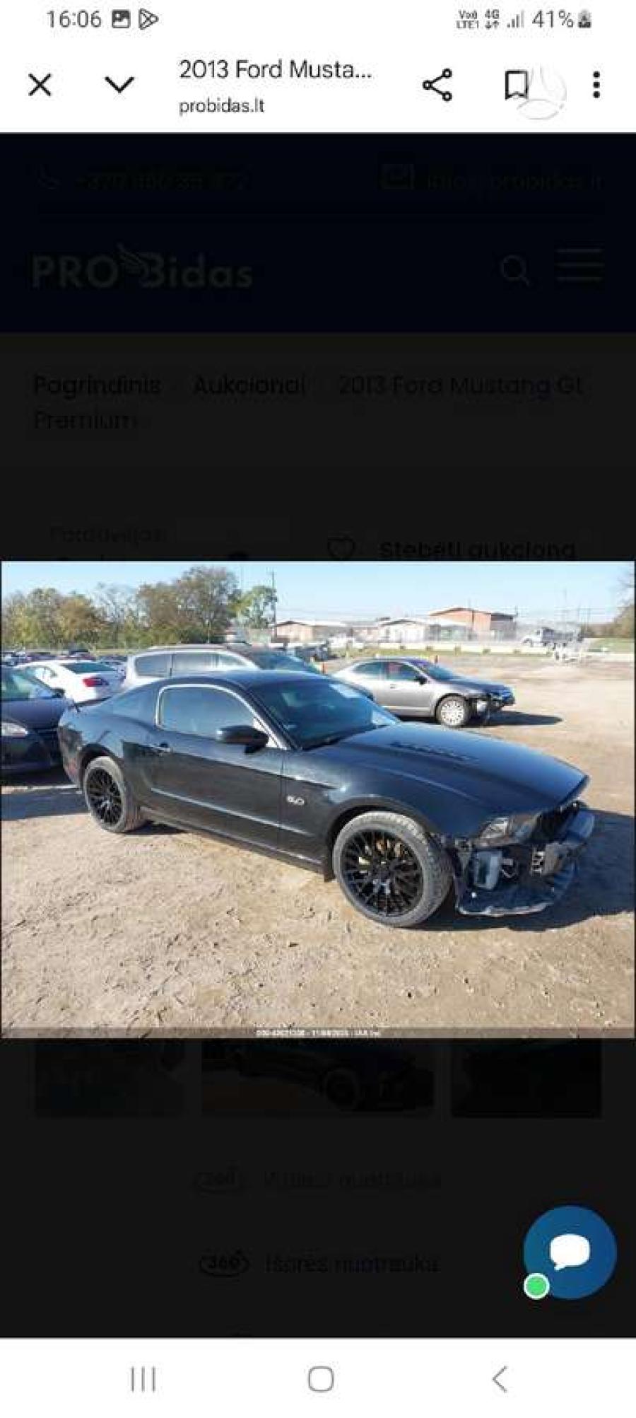 Melns Ford Mustang 2013 Viļņa, ar dzinēja tilpumu 4.95 L un nobraukumu 150 tūkst. km par 15125 €, foto 1 vietnē AUTOMOTO.COM.LV