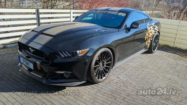 Black Ford Mustang 2016 in Tallinn, with an engine capacity of 5.00 L and mileage of 56 thousand km for 39900 €, photo 1 on AUTOMOTO.COM.LV