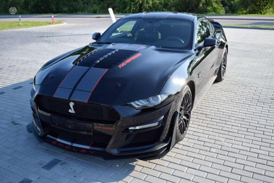 Black Ford Mustang 2018 in Klaipeda, with an engine capacity of 4.95 L and mileage of 83 thousand km for 27900 €, photo 1 on AUTOMOTO.COM.LV