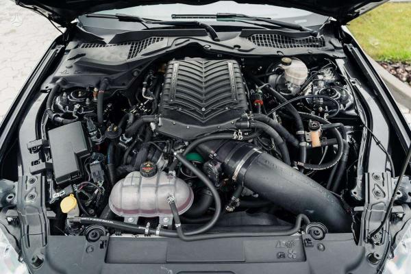 Black Ford Mustang 2019 in Vilnius, with an engine capacity of 4.99 L and mileage of 55 thousand km for 35090 €, photo 10 on AUTOMOTO.COM.LV