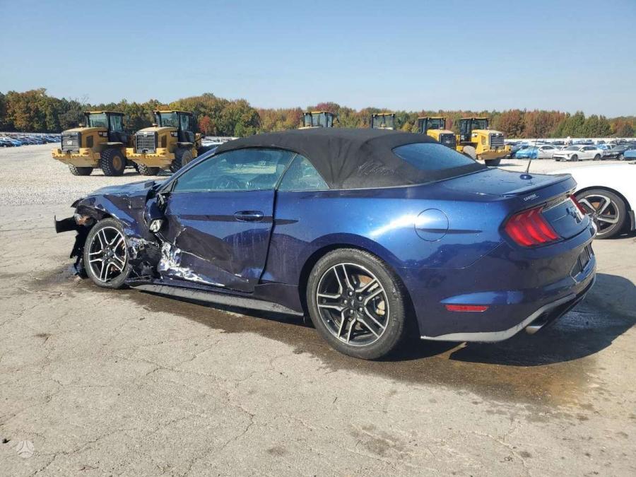 Blue Ford Mustang 2020 in Ukmerge, with an engine capacity of 2.25 L and mileage of 83 thousand km for 13490 €, photo 2 on AUTOMOTO.COM.LV