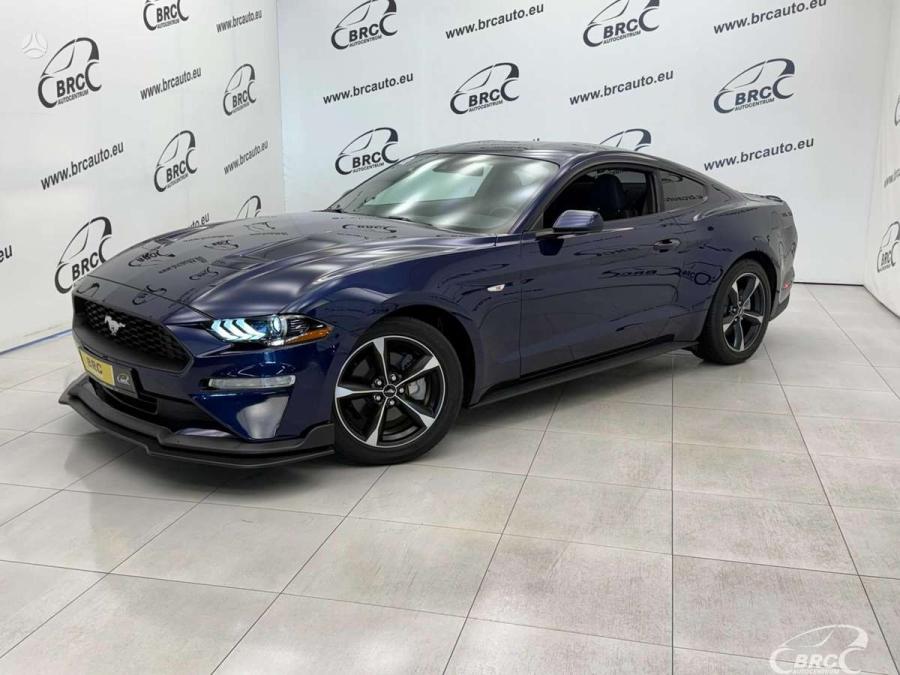 Blue Ford Mustang 2019 in Vilnius, with an engine capacity of 2.26 L and mileage of 19 thousand km for 24900 €, photo 1 on AUTOMOTO.COM.LV
