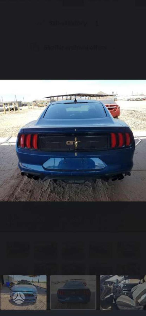 Zils Ford Mustang 2022 Plungė, ar dzinēja tilpumu 4.95 L un nobraukumu 32 tūkst. km par 17000 €, foto 4 vietnē AUTOMOTO.COM.LV