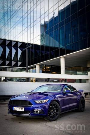 Zils Ford Mustang 2016 Rīga, ar dzinēja tilpumu 2.30 L un nobraukumu 172 tūkst. km par 22000 €, foto  vietnē AUTOMOTO.COM.LV