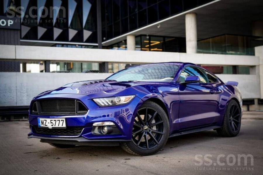 Blue Ford Mustang 2016 in Riga, with an engine capacity of 2.30 L and mileage of 172 thousand km for 22000 €, photo 6 on AUTOMOTO.COM.LV