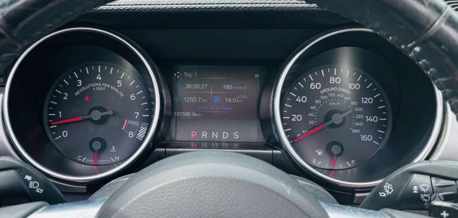 Grey Ford Mustang 2019 in Druskininkai, with an engine capacity of 4.95 L and mileage of 105 thousand km for 25047 €, photo 25 on AUTOMOTO.COM.LV