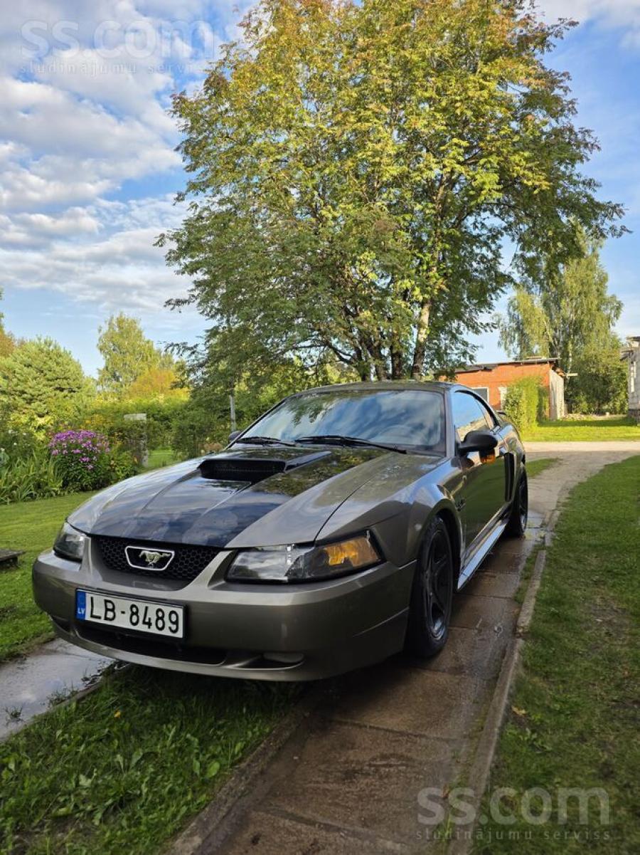 Pelēks Ford Mustang 2001 Rīga, ar dzinēja tilpumu 4.60 L un nobraukumu 118 tūkst. km par 5200 €, foto 1 vietnē AUTOMOTO.COM.LV