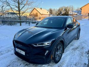 Black Ford Mustang Mach-E 2022 in Vilnius, with an engine capacity of 0.00 L and mileage of 44 thousand km for 27800 €, photo  on AUTOMOTO.COM.LV