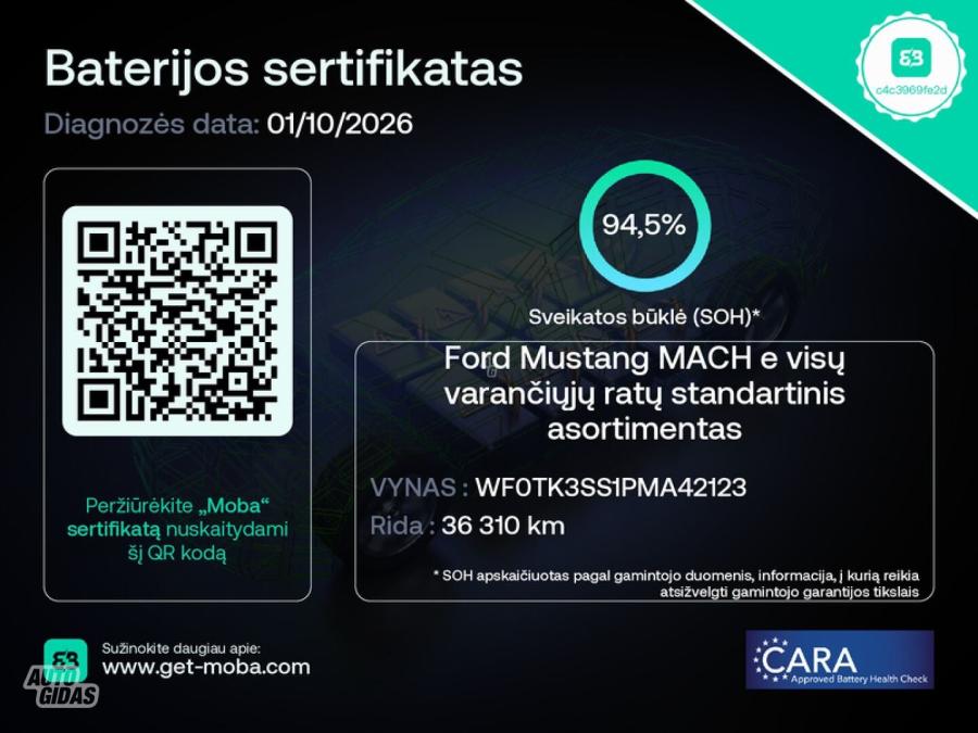 Black Ford Mustang Mach-E 2024 in Vilnius, with an engine capacity of 0.00 L and mileage of 38 thousand km for 38000 €, photo 25 on AUTOMOTO.COM.LV