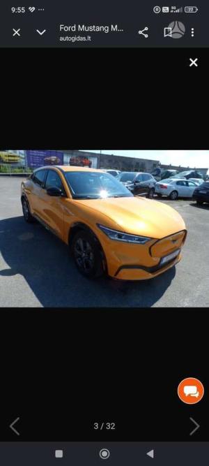 Dzeltens Ford Mustang Mach-E 2023 Klaipėda, ar dzinēja tilpumu 0.00 L un nobraukumu 23 tūkst. km par 31500 €, foto 7 vietnē AUTOMOTO.COM.LV
