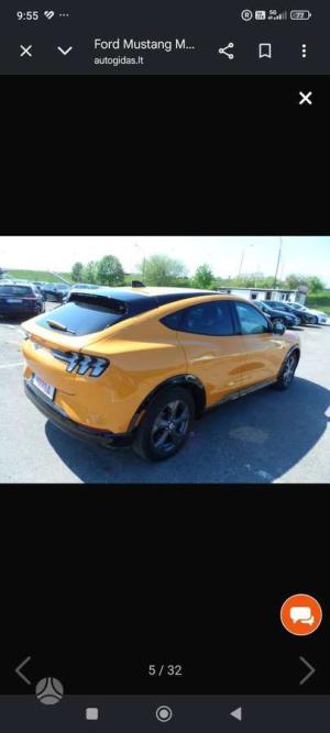 Dzeltens Ford Mustang Mach-E 2023 Klaipėda, ar dzinēja tilpumu 0.00 L un nobraukumu 23 tūkst. km par 31500 €, foto 8 vietnē AUTOMOTO.COM.LV
