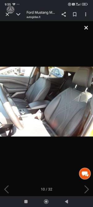 Dzeltens Ford Mustang Mach-E 2023 Klaipėda, ar dzinēja tilpumu 0.00 L un nobraukumu 23 tūkst. km par 31500 €, foto 9 vietnē AUTOMOTO.COM.LV
