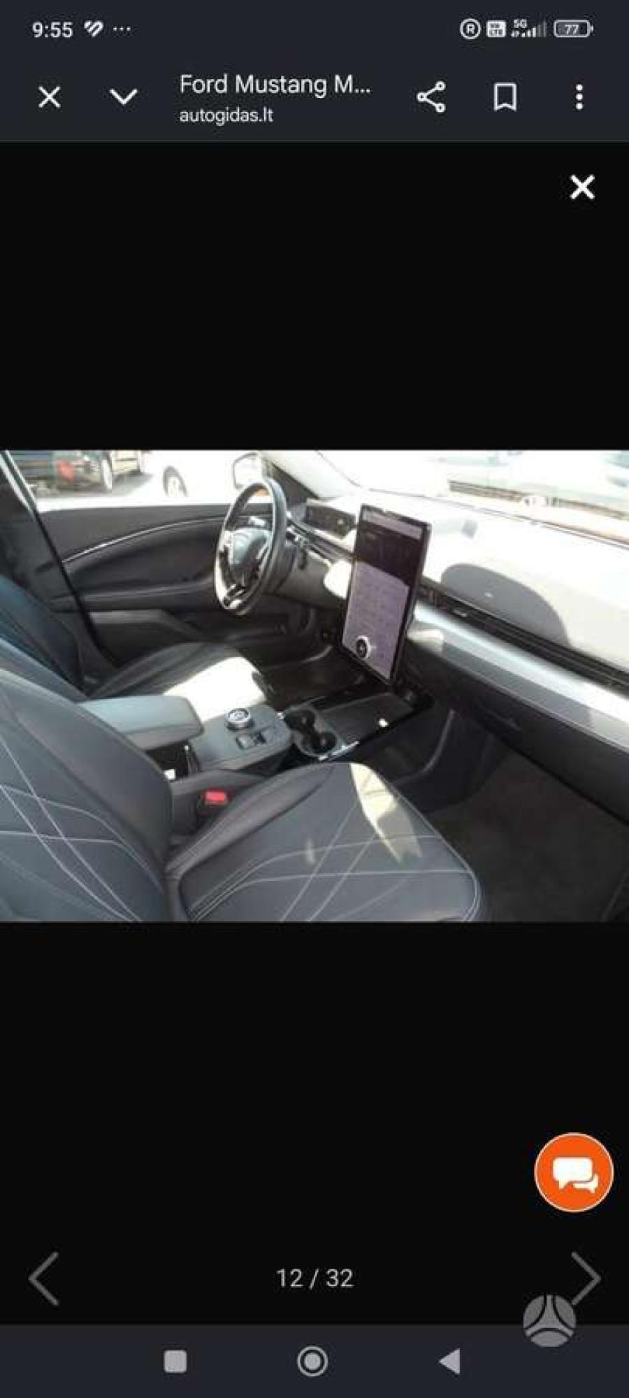 Dzeltens Ford Mustang Mach-E 2023 Klaipėda, ar dzinēja tilpumu 0.00 L un nobraukumu 23 tūkst. km par 31500 €, foto 11 vietnē AUTOMOTO.COM.LV