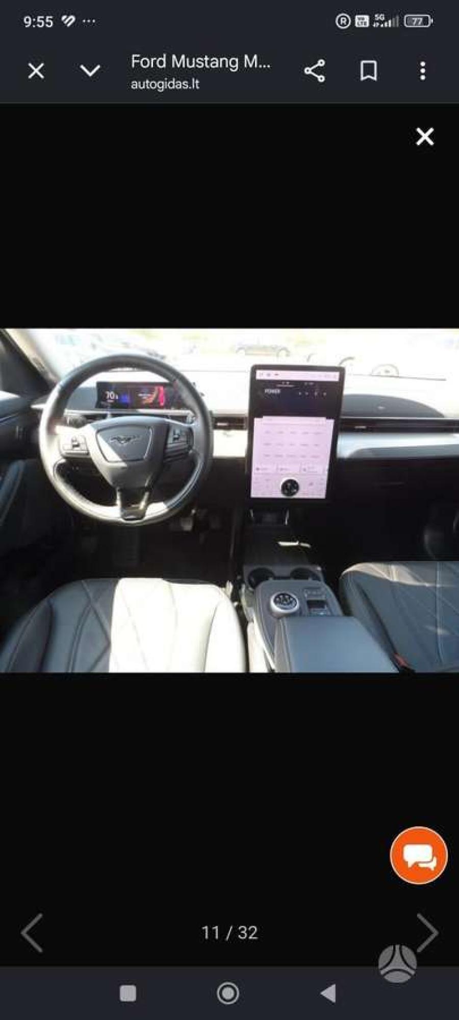 Dzeltens Ford Mustang Mach-E 2023 Klaipėda, ar dzinēja tilpumu 0.00 L un nobraukumu 23 tūkst. km par 31500 €, foto 12 vietnē AUTOMOTO.COM.LV