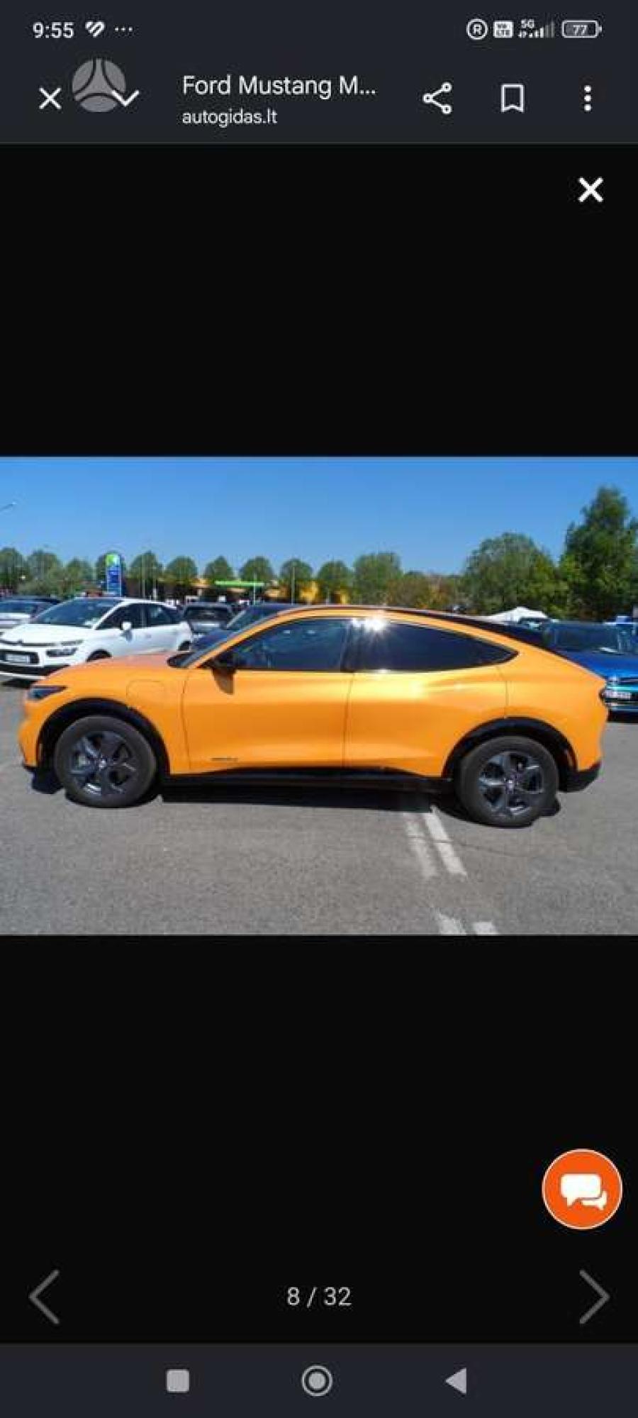 Dzeltens Ford Mustang Mach-E 2023 Klaipėda, ar dzinēja tilpumu 0.00 L un nobraukumu 23 tūkst. km par 31500 €, foto 13 vietnē AUTOMOTO.COM.LV