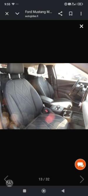 Dzeltens Ford Mustang Mach-E 2023 Klaipėda, ar dzinēja tilpumu 0.00 L un nobraukumu 23 tūkst. km par 31500 €, foto 15 vietnē AUTOMOTO.COM.LV
