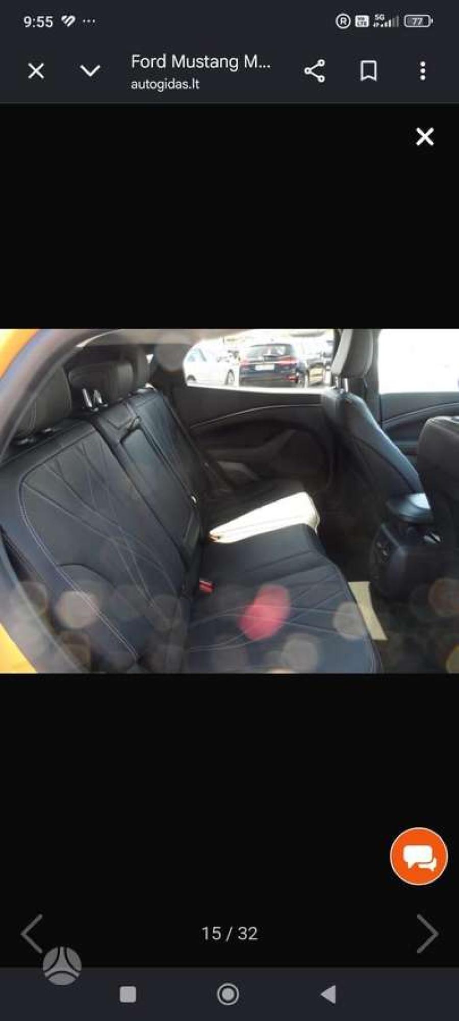 Dzeltens Ford Mustang Mach-E 2023 Klaipėda, ar dzinēja tilpumu 0.00 L un nobraukumu 23 tūkst. km par 31500 €, foto 16 vietnē AUTOMOTO.COM.LV