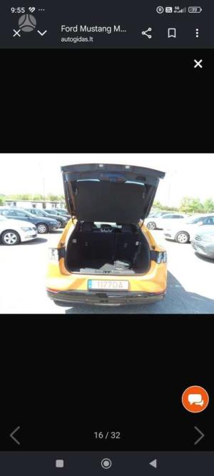 Dzeltens Ford Mustang Mach-E 2023 Klaipėda, ar dzinēja tilpumu 0.00 L un nobraukumu 23 tūkst. km par 31500 €, foto 17 vietnē AUTOMOTO.COM.LV