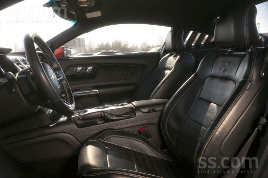 Orange Ford Mustang 2015 in Riga, with an engine capacity of 2.30 L and mileage of 56 thousand km for 23490 €, photo 12 on AUTOMOTO.COM.LV