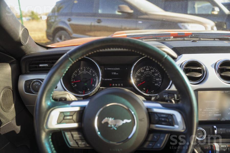 Orange Ford Mustang 2015 in Riga, with an engine capacity of 2.30 L and mileage of 56 thousand km for 23490 €, photo 21 on AUTOMOTO.COM.LV