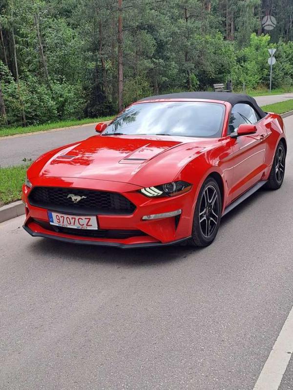 Sarkans Ford Mustang 2019 Ukmergė, ar dzinēja tilpumu 2.25 L un nobraukumu 105 tūkst. km par 18700 €, foto 1 vietnē AUTOMOTO.COM.LV